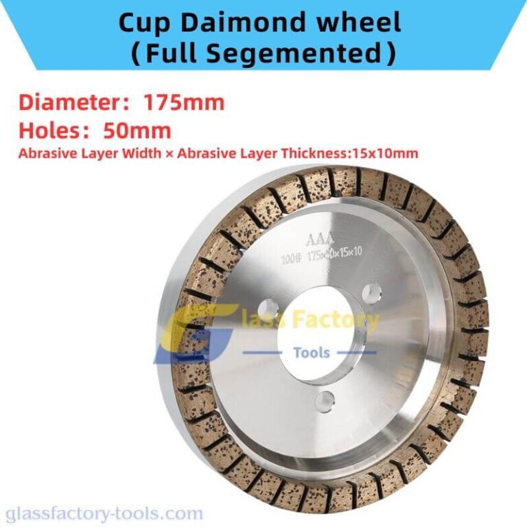 150/175mm Full Segemented Cup Diamond Wheel - Glass Factory Tools